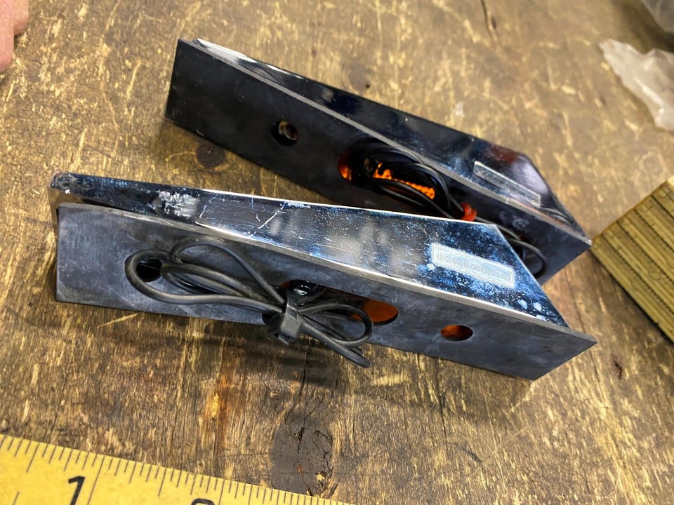 Flush Mount Turn Signals Harley softail Custom Chopper Dyna Fatboy ...