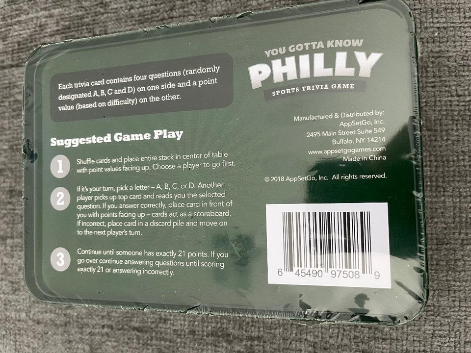NEW IN TIN: You Gotta Know Philly Sports Trivia Game • Game for ...