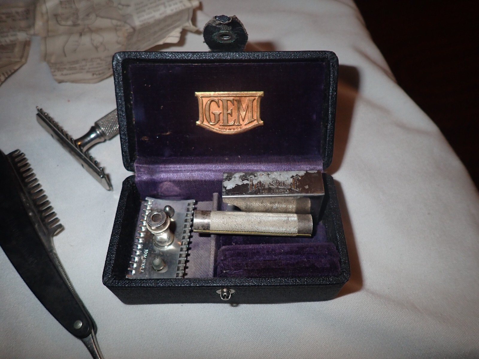 Vintage Gem Razors Lot With Cases - Blades Durham Duplex Razor | eBay