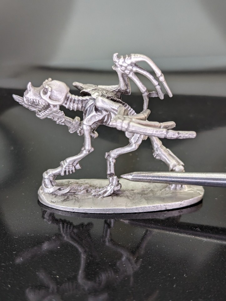 Winged Skeletal Demon With Flame Sword Whip PP-823 Partha Pewter ...