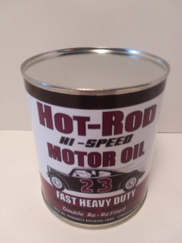 Vintage HOT ROD Motor Oil Can 1 qt. -( Re-pop Collectible ) | eBay