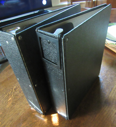 One Columbia, One Norwood Black Pebbled Metal Hinged 3-Ring Binders ...