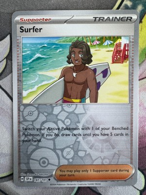 Surfer Reverse Holo English Pokemon TCG BKBT123 | eBay