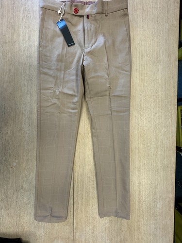 Score Michail Slim Fit Trouser Pant Size 33 Patterned Light Brown Plaid ...
