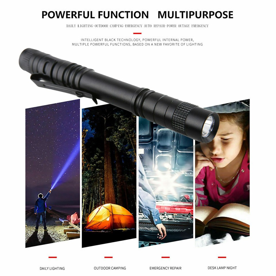 12000000LM Tactical Flashlight Small LED Torch Light Mini Super Bright ...