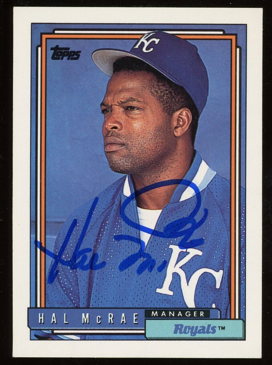 1992 Topps HAL MCRAE Signed Card autograph AUTO ROYALS | eBay