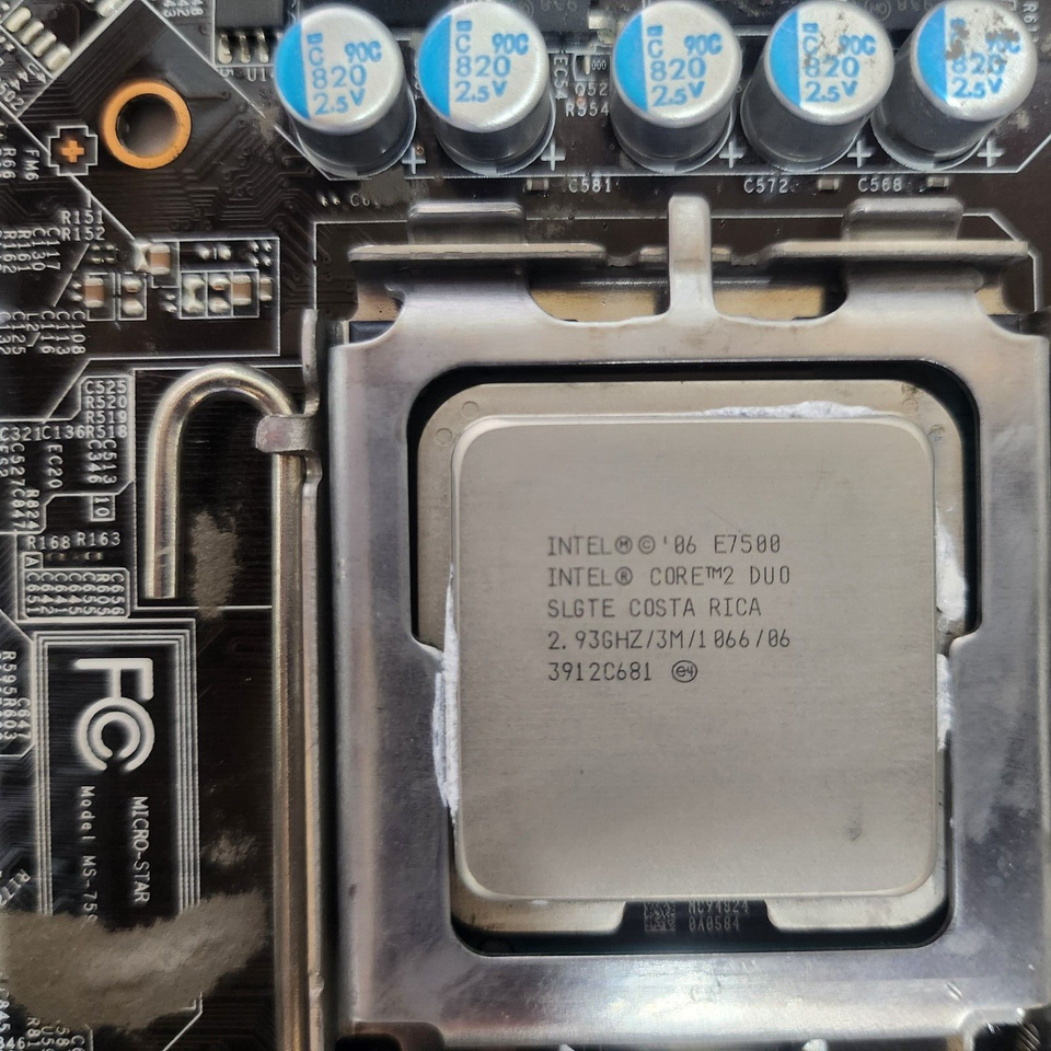 MSI MS-7592 G41M-E43 G41 LGA775 DDR3 Motherboard w/ E7500 CPU, 4GB No I ...