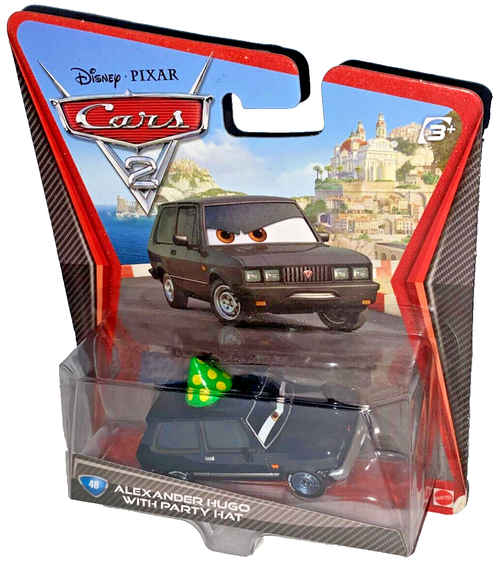 Disney Pixar Cars 2 Alexander Hugo with Party Hat 1983 Volgar Hugo NG-1 ...