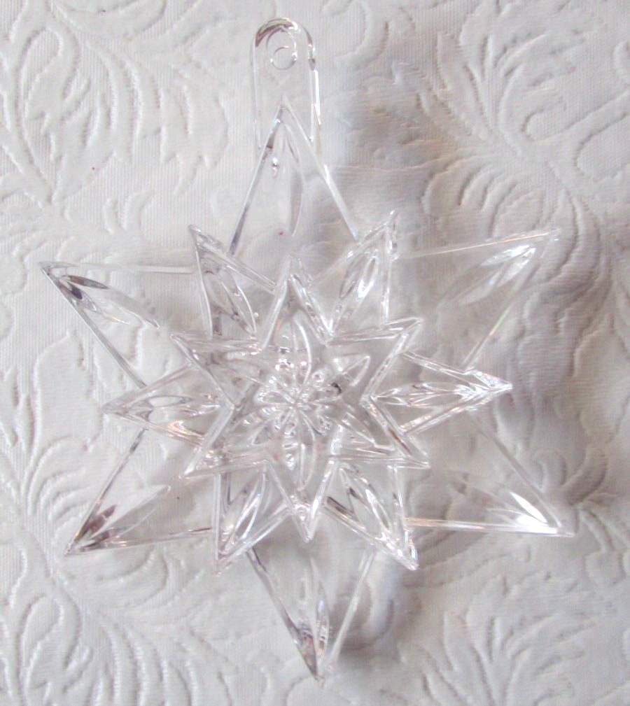 WATERFORD CRYSTAL 2009 SNOWSTAR ORNAMENT SNOWFLAKE STAR CHRISTMAS TREE ...