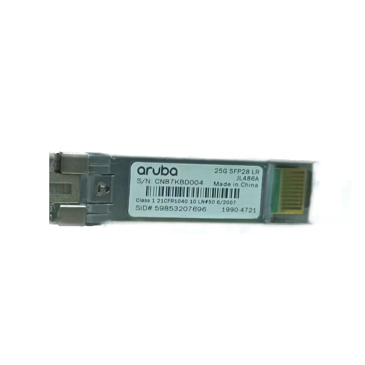 HPE Aruba JL486A 25G SFP28 LC LR 10KM SMF Transceiver p/n 1990-4721 | eBay