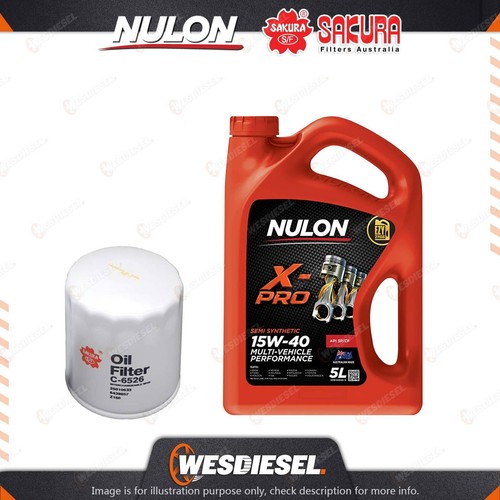Sakura Oil Filter 5L XPR15W40 Engine Oil Kit for Holden Calais ...