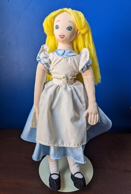 Disney Alice in Wonderland 20" Plush Rag Doll - Excellent - With Stand ...