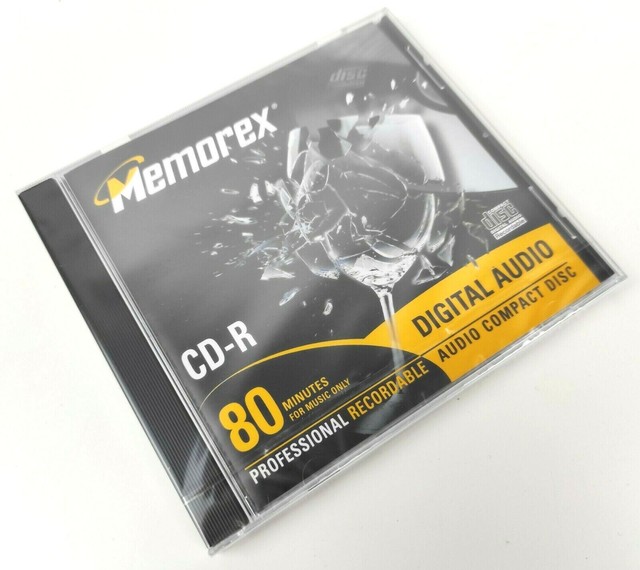 1 X Memorex Music Cd-r 80 Min 700mb Recordable Black Audio Compact Disc ...