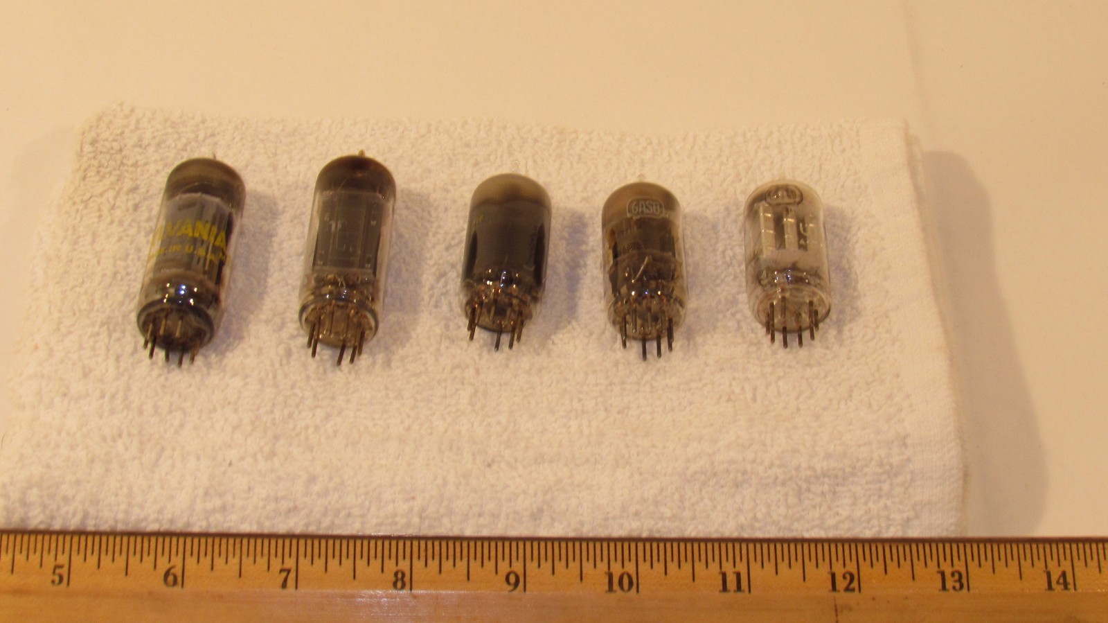 Lot of 5, 6CG7,6CM7,6AT8,6ASB,6T8, TV Radio Tubes, Guitar Amp,Ham Radio ...