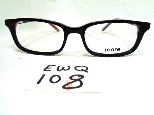 Nos LEGRE Eyeglasses Frame LE193 Col.438 Black Red Inlay Rectangular ...
