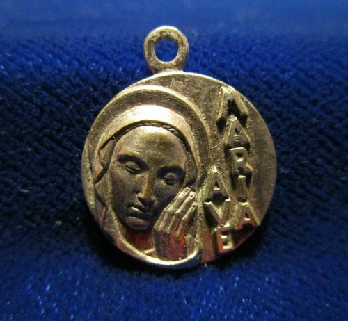 Ave Maria Medal Our Lady of Fatima Silvertone | eBay