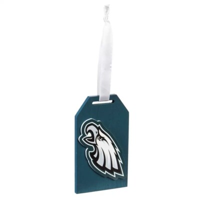 Philadelphia Eagles 5" Wooden Gift Tag Ornament | eBay