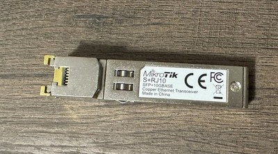 MikroTik S+RJ10 SFP+ RJ45 10Gbps Copper Module Rev 1 READ DESCRIPTION ...