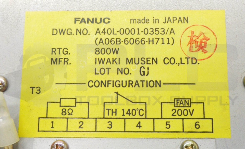 FANUC A40L-0001-0353/A RESISTOR A06B-6066-H711 | eBay