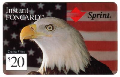 $20. 'Instant Foncard' Bald Eagle (Exp 12/31/94) Phone Card | eBay
