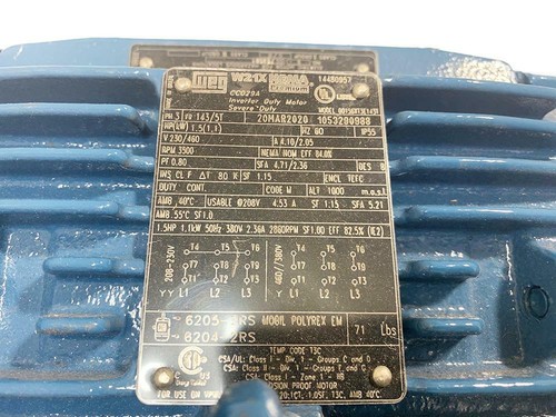 Weg W21X Inverter Duty Explosion Proof Motor 00156X73E1431 FREE FAST ...