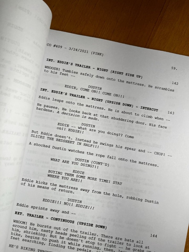 Stranger Things 4 Season Finale Script Signed- The Piggyback- Autograph ...