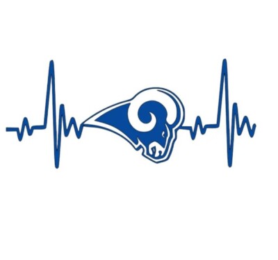 Los Angeles Rams Heartbeat Vinyl Decal Window Truck Sticker Laptop | eBay