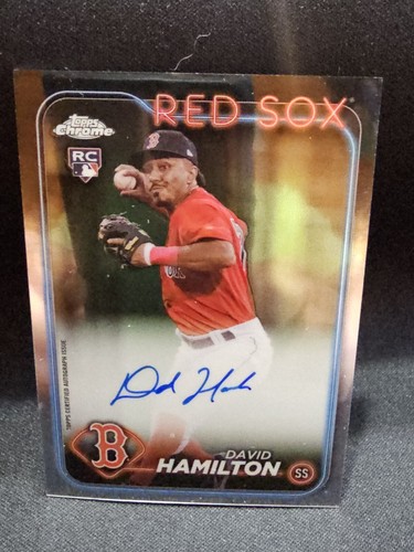 2024 Topps Chrome David Hamilton Autograph Boston Red Sox RA-DHA Rookie ...