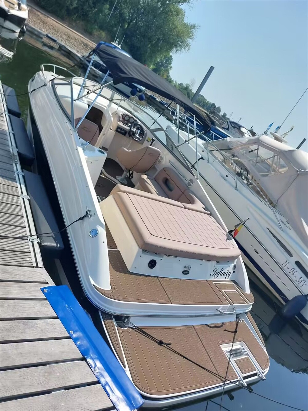 2004 Rinker 232 Swim Platform Cockpit Pad Boat EVA Foam Faux Teak Deck ...