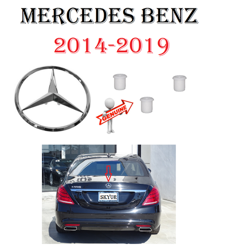Mercedes Rear Trunk Chrome Star Emblem Sign For W222 S550 S560 S450 S63 ...