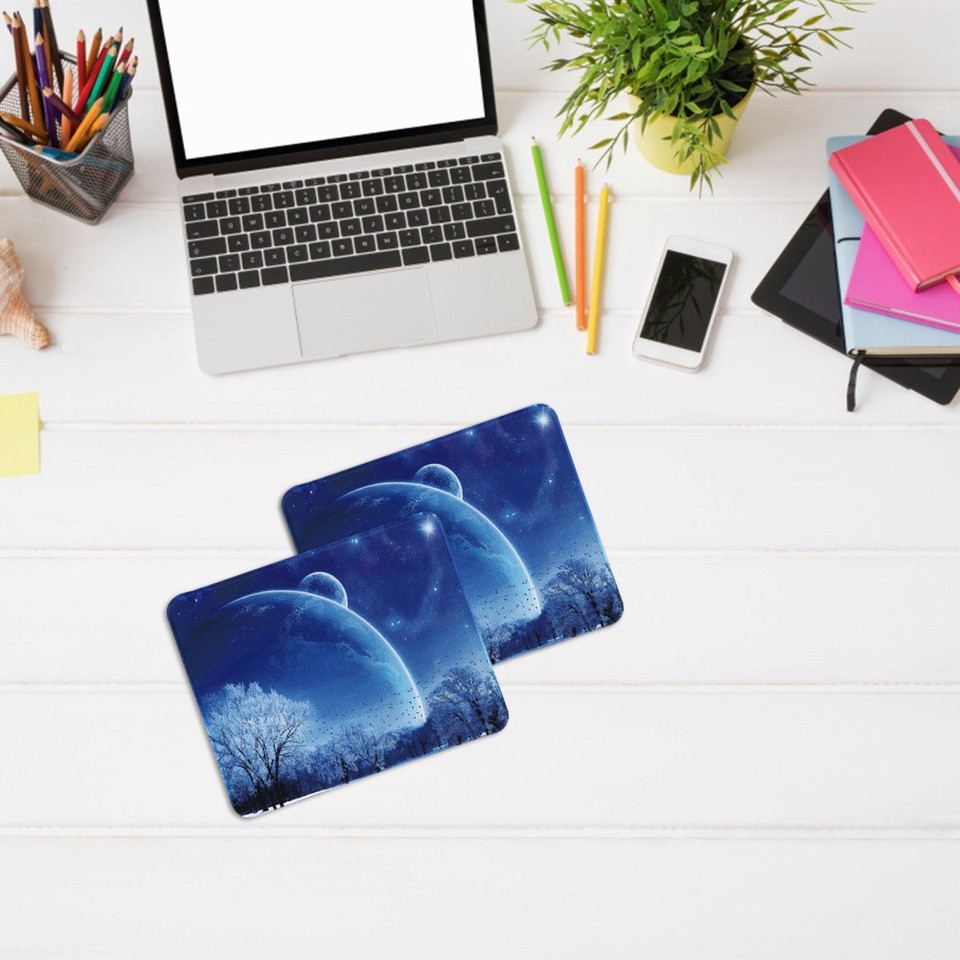 4pcs Mouse Pad Thickened Rubber Mouse Mat Pattern Desktop Computer ...