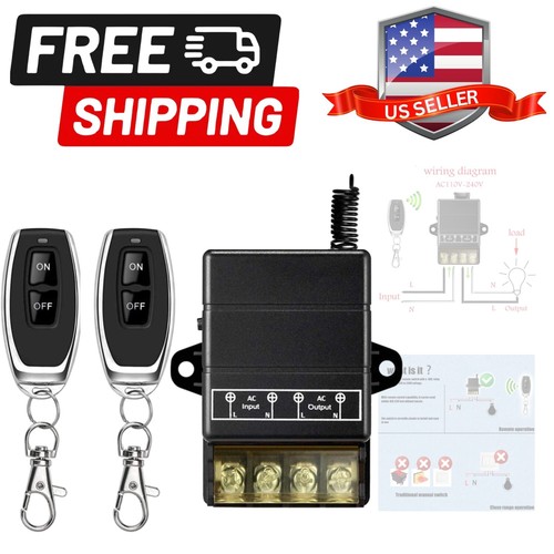 Wireless Remote Switch 30A High Power RF Control Long Range Ideal for ...