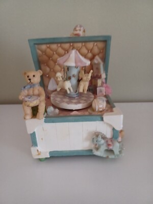 Twinkle Twinkle Little Star Ceramic Music Box with Rotating Carousel ...