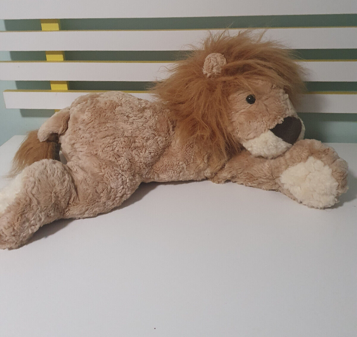 LION PLUSH TOY KEEL TOYS LARGE LONG 58CM LONG BROWN NOSE MANE AND ...