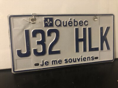 1990 Québec License Plate J32 HLK | eBay