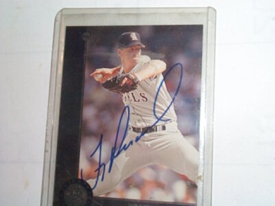 TROY PERCIVAL signed 1996 Donruss baseball card # 76 California ANGELS ...