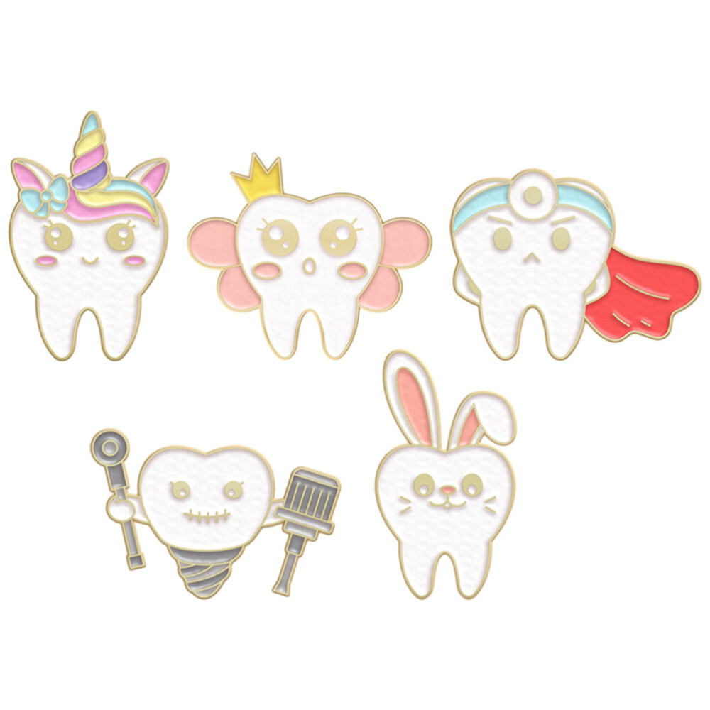 5 Pcs Enamel Pin Teeth Tooth Brooch Rucksack Outfit Suit Miss | eBay