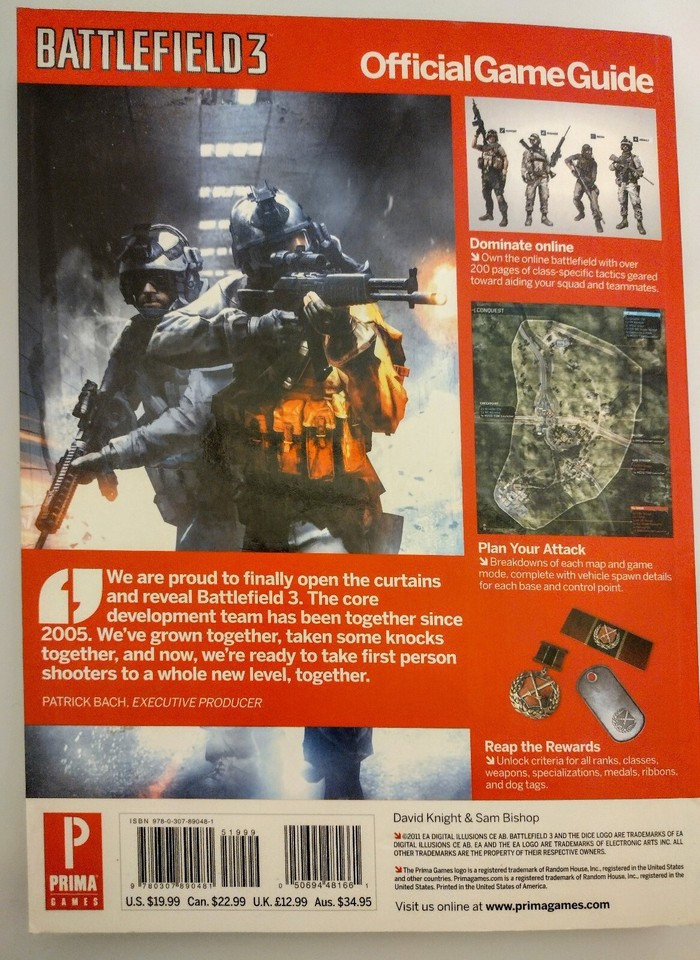 Battlefield 3 - Prima Official Video Game Strategy Guide Book ...