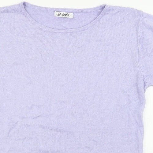 Berkertex Womens Purple Round Neck Acrylic Blend Jumper Size 10 | eBay UK