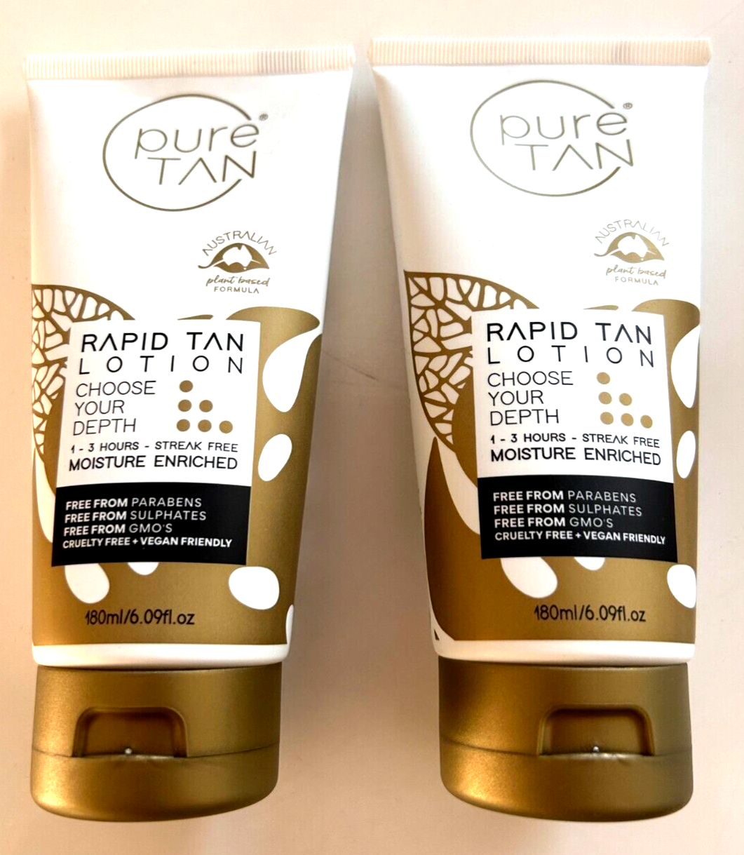 2 X PURE TAN - RAPID TAN LOTION - 180ML - BRAND NEW AND SEALED! | eBay ...