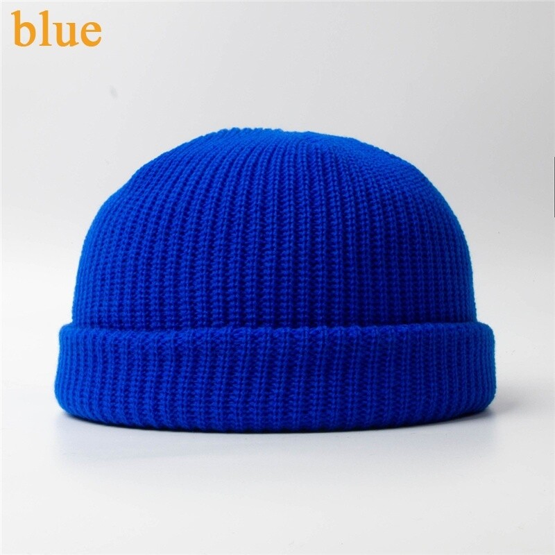 Men Women Knitted Hat Beanie Skullcap Cap Cuff Brimless Winter Warm ...