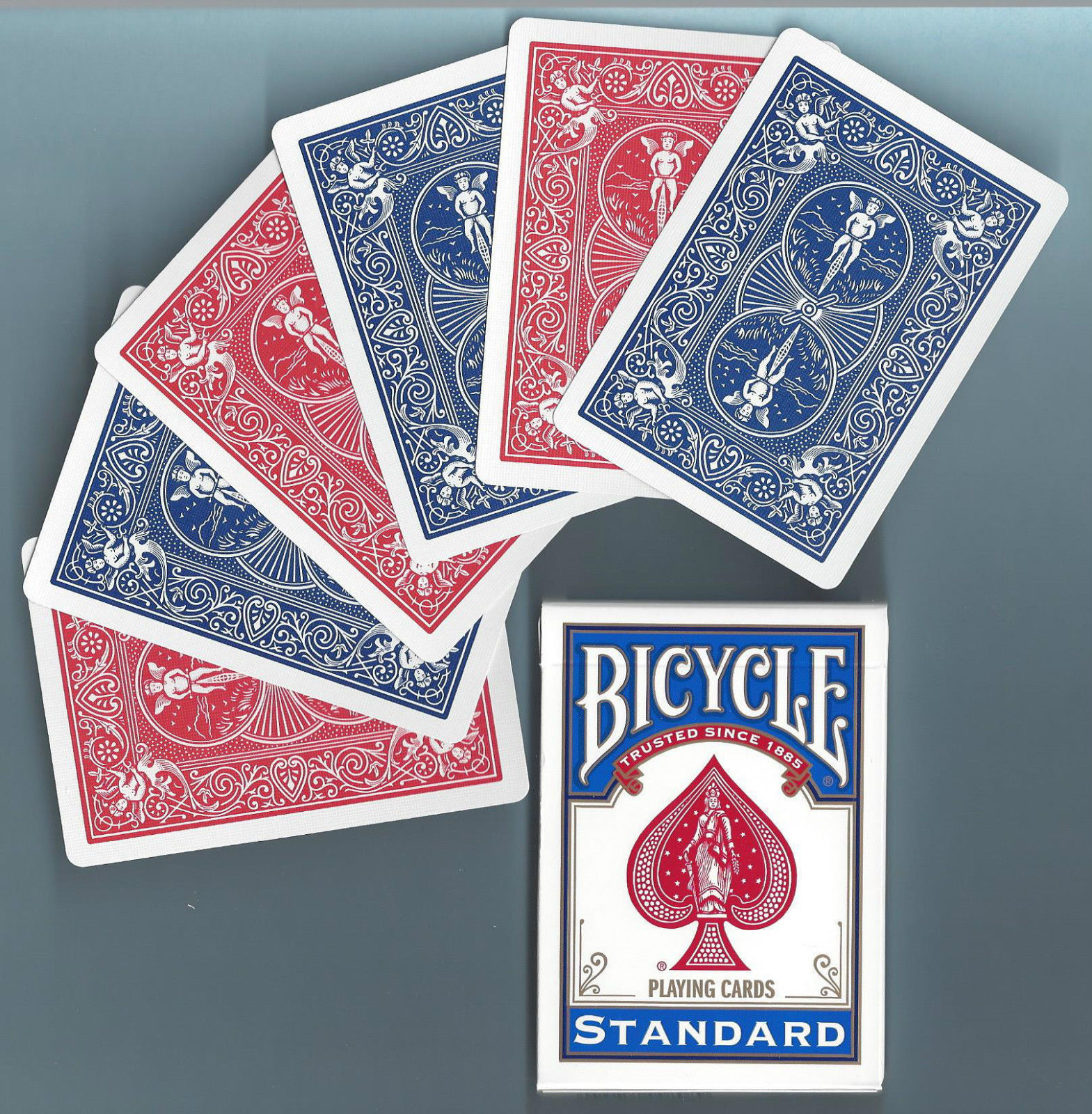 12 Decks Bicycle Double Back No Face Sealed Box Red Blue Magic Trick ...
