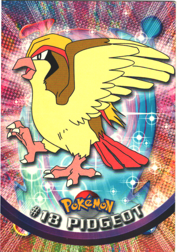 Pidgeot #18 Blue Logo 1st Print - 1999 Pokemon Topps TV Animation ...