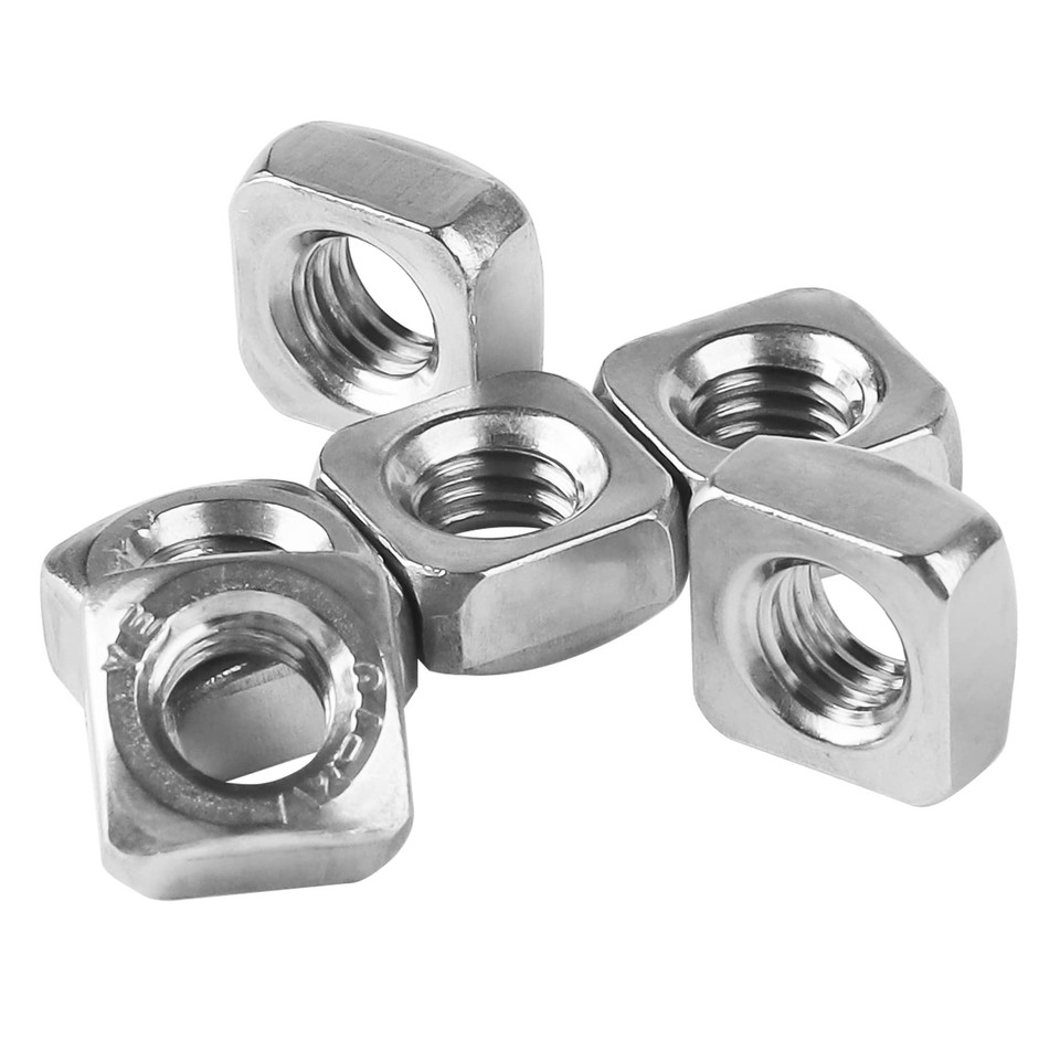 M8 Square Nuts 50 Pack 304 Stainless Steel Metric Coarse Thread ...