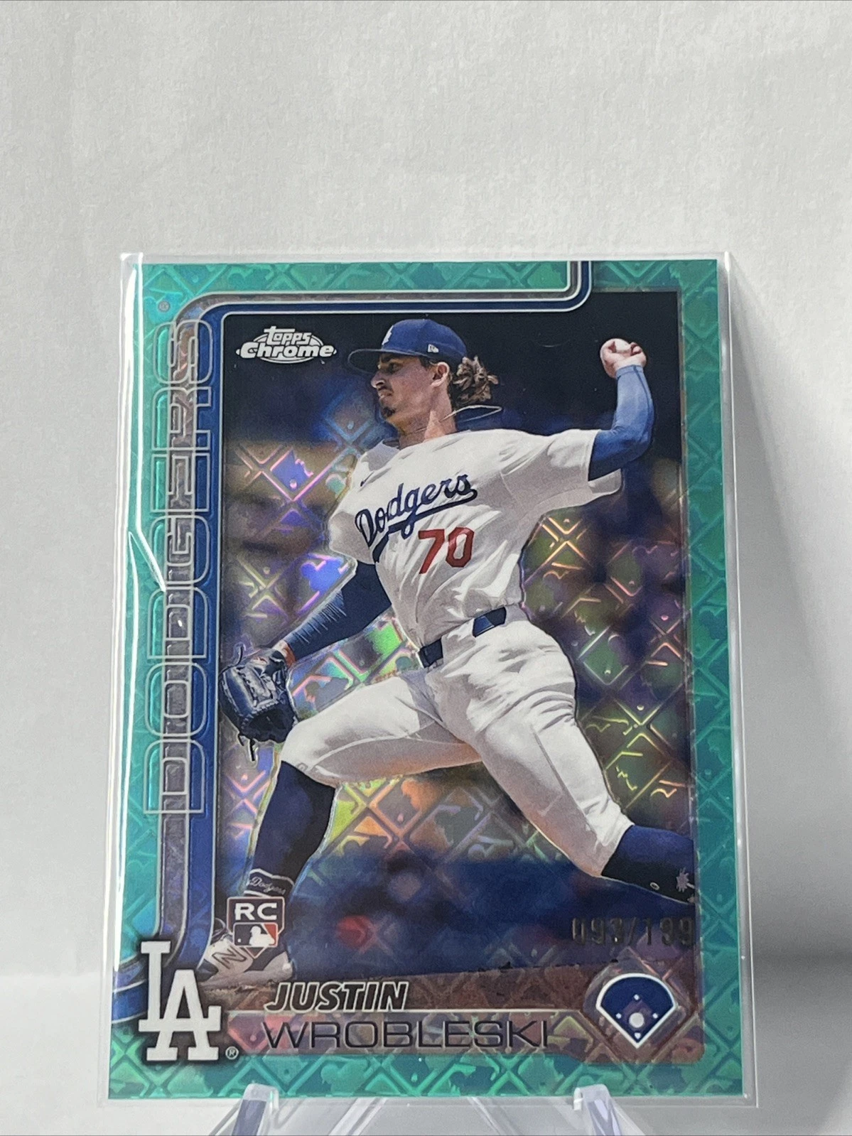 Justin Wrobleski 2025 Topps Chrome Logofractor Edition #RA-JWR Rookie Autographs - Gold ...