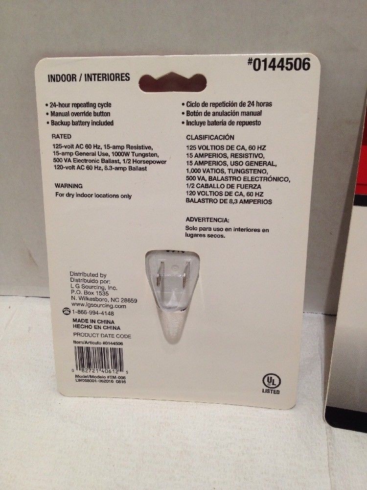 UTILITECH Digital Timer #0144506 Indoor 24 Hour Repeating Cycle Timer ...