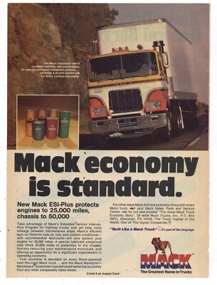 1976 Mack Truck Ad: Mack Interstater COE - ESI Plus Program, Extended ...