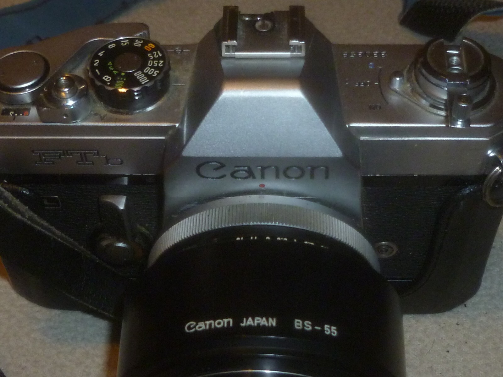 CANON FTB QL SLR CAMERA W VIVITAR 55MM UV HAZE FILTER 1:1.8 LENS FD ...