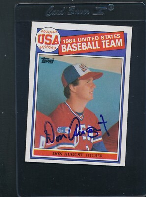 1985 Topps #392 Don August USA Team Signed Auto *C3185 | eBay