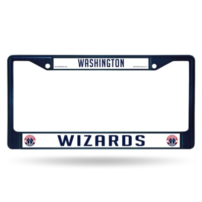 Washington Wizards NBA Licensed Blue Painted Chrome Metal License Plate ...